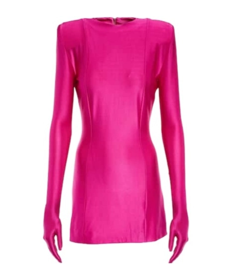 Vetements Diva Gloves Jersey Minidress - Pink
