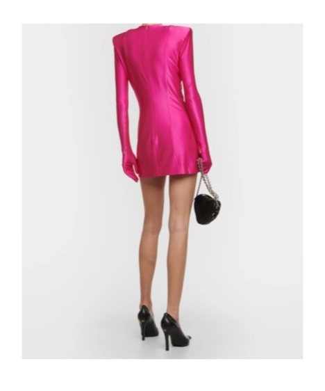 Vetements Diva Jersey Minidress With Attached Gloves