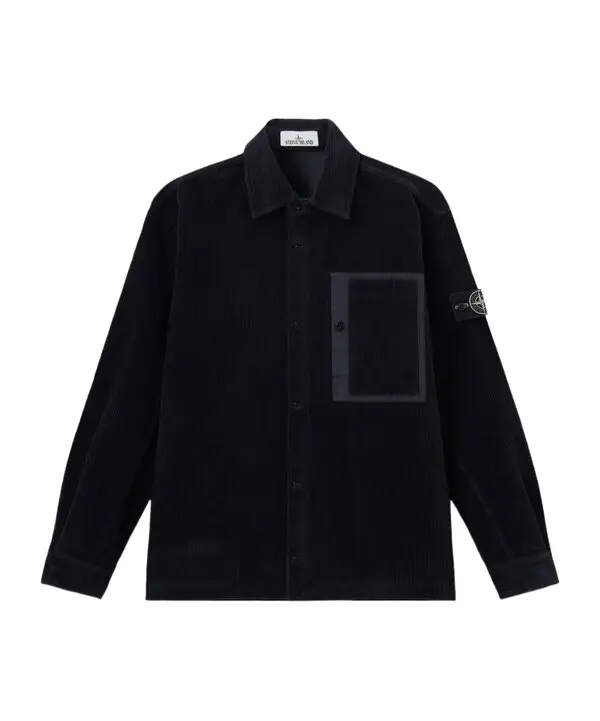 Stone Island Snap-button Shirt Jacket With Chest Pockets