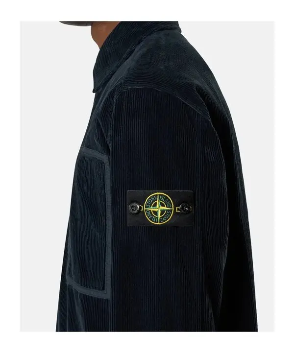 Stone Island Snap-button Shirt Jacket With Chest Pockets