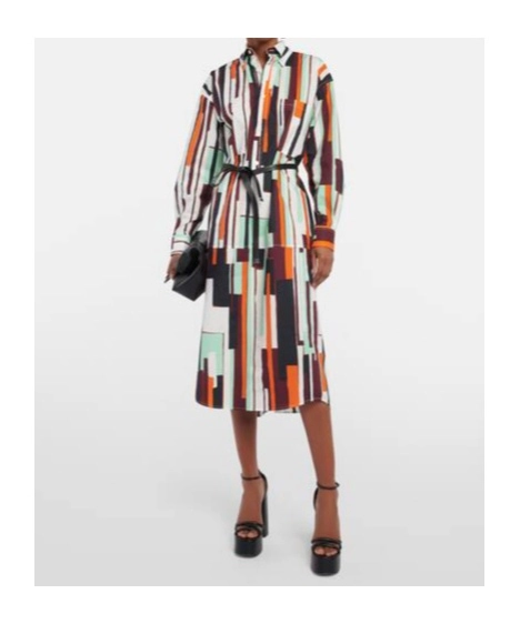 Plan C Printed Shirt Dress