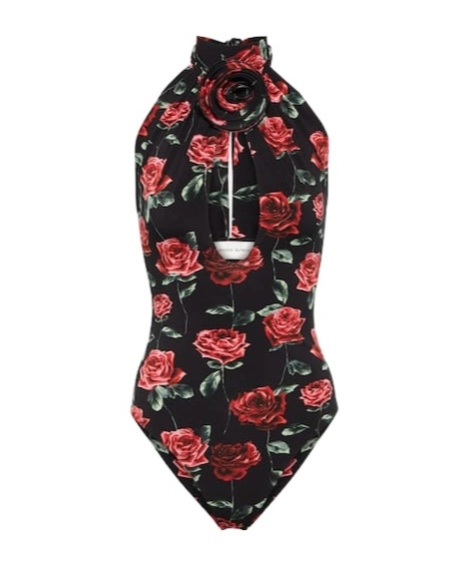 Magda Butrym Floral Cutout Jersey Bodysuit