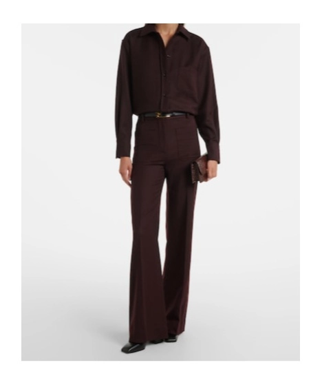 Victoria Beckham Alina Virgin Wool Wide-leg Pants