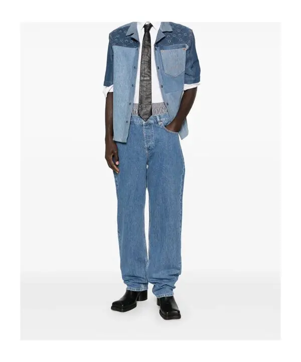 MARINE SERRE Logo-print Jeans