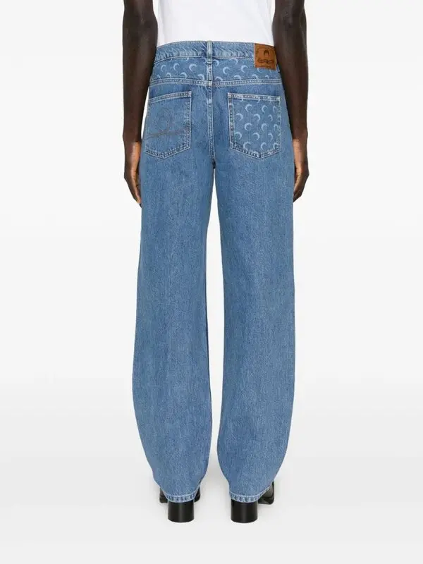 MARINE SERRE Logo-print Jeans