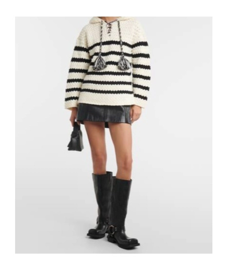Alanui Striped Knit Hoodie