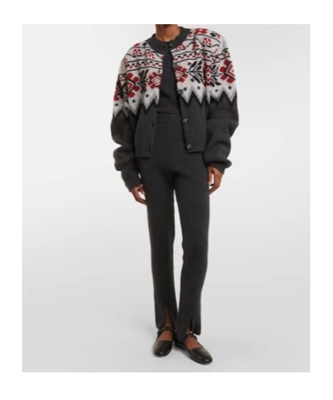 Magda Butrym Ribbed-knit Cashmere Slim Pants