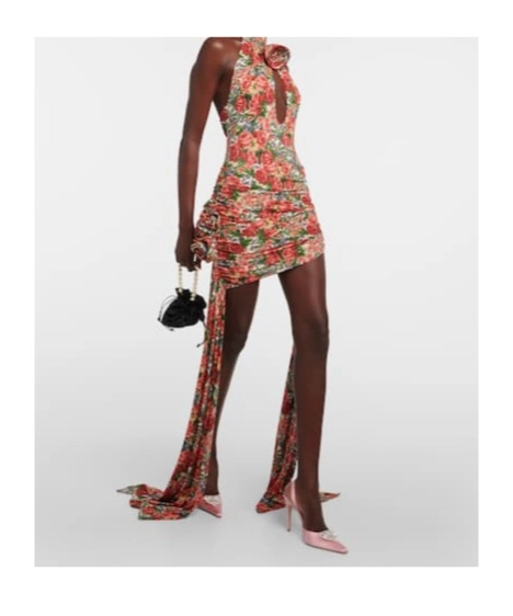 Magda Butrym Floral Draped Miniskirt