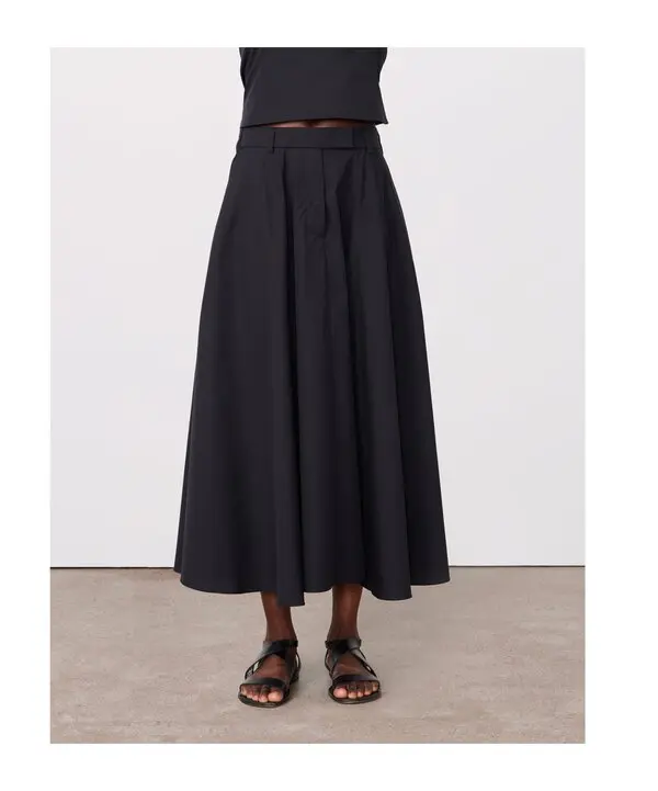 Officine Générale Belted Midi Skirt - Black