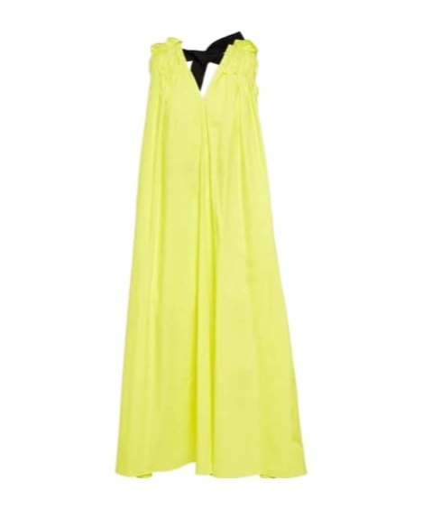 ROKSANDA Erosa Cape-detail Belted Midi Dress - Yellow