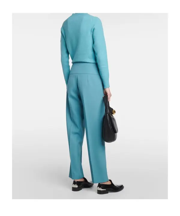 JIL SANDER Pleated Wool Wide-leg Pants