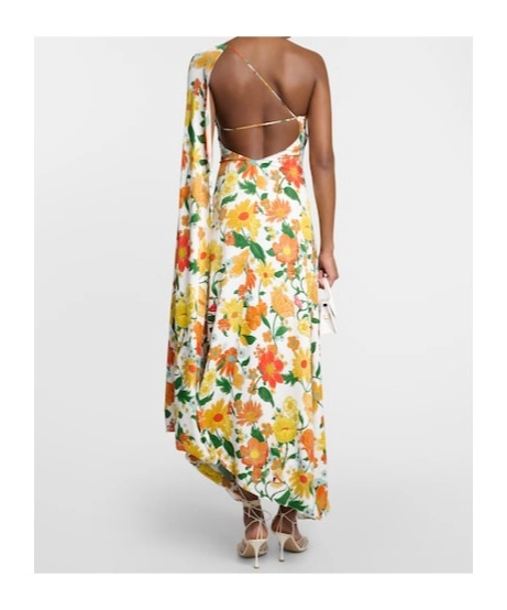 Stella McCartney Caped One-shoulder Cady Gown