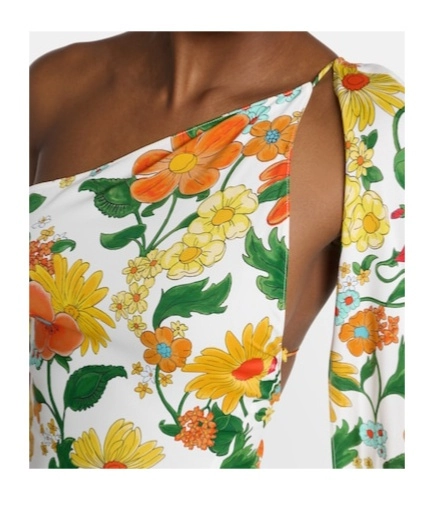 Stella McCartney Caped One-shoulder Cady Gown