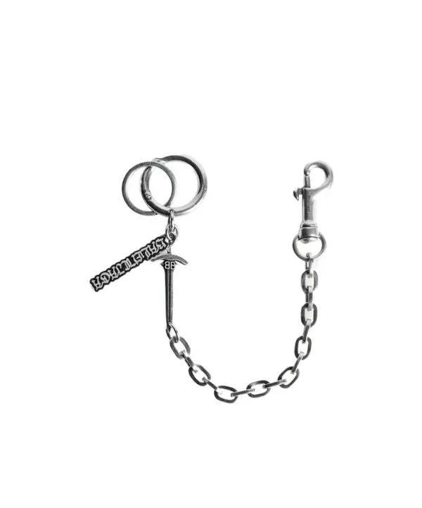 Balenciaga Goth Keychain - Antique Silver