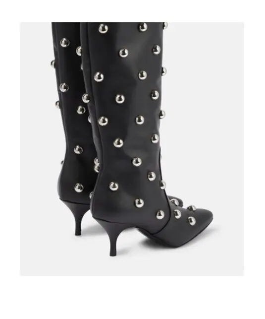 Magda Butrym Embellished Leather Over-the-knee Boots