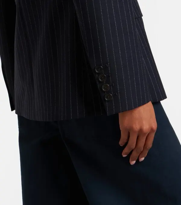 NILI LOTAN Pinstripe Wool Jacket