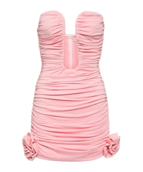 Magda Butrym Floral-appliqué Ruched Minidress