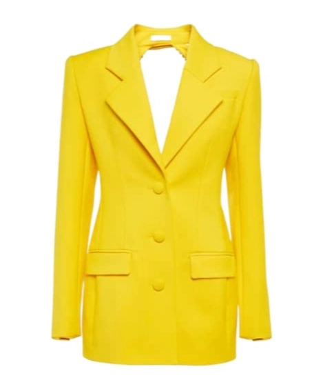 AREA Embellished Wool Blazer Minidress
