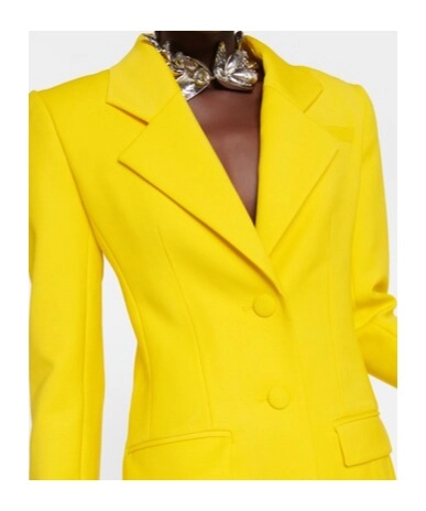 AREA Embellished Wool Blazer Minidress