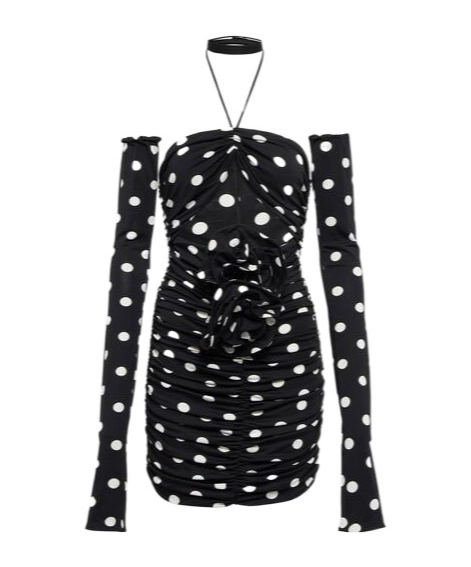 Magda Butrym Polka-dot Cutout Minidress
