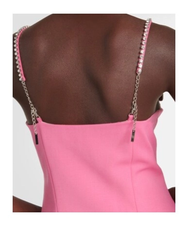 AREA Embellished Wool Minidress