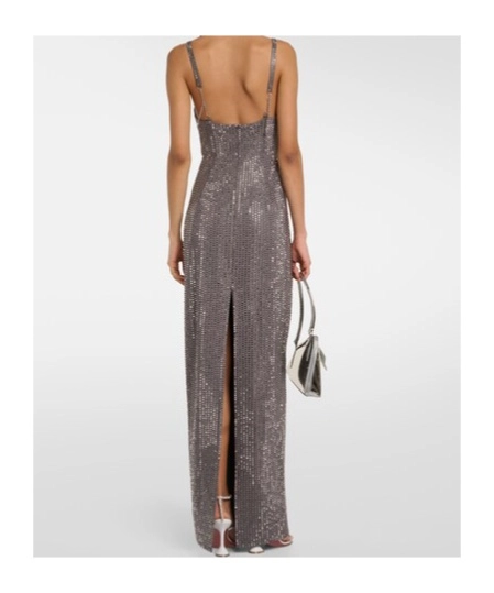 AREA Crystal-embellished Jersey Gown