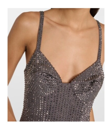AREA Crystal-embellished Jersey Gown