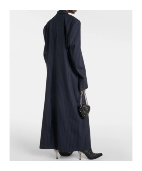 Vetements Oversized Pinstriped Wool Coat