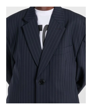 Vetements Oversized Pinstriped Wool Coat