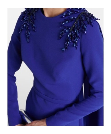 SAFIYAA LONDON Ginevra Embellished Caped Gown