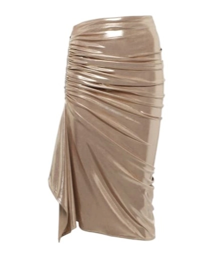 Maticevski Neroli Ruched Midi Skirt - Brown