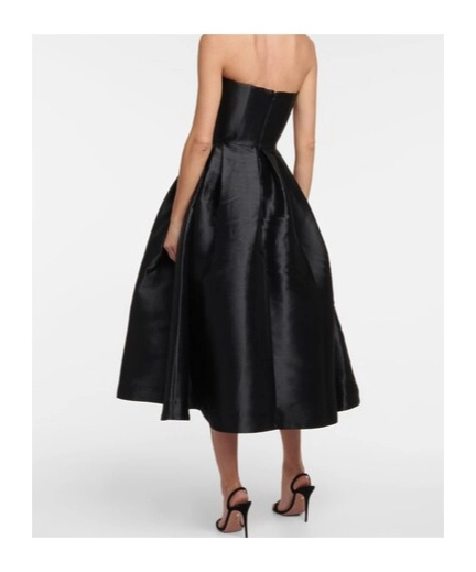 Alex Perry Strapless Faille Midi Dress