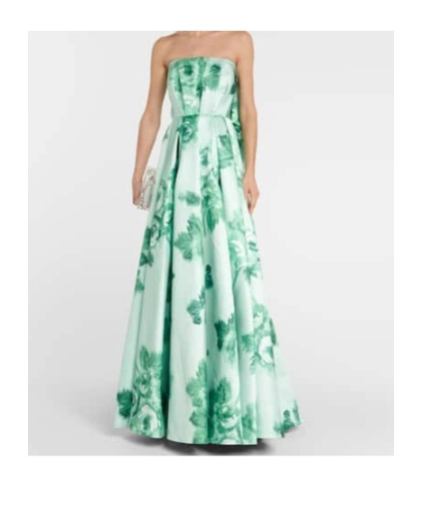 EMILIA WICKSTEAD Merope Strapless Floral Gown