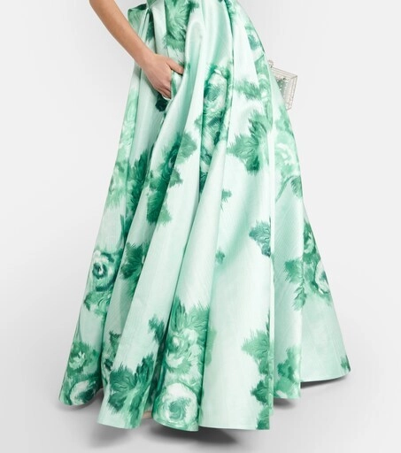 EMILIA WICKSTEAD Merope Strapless Floral Gown