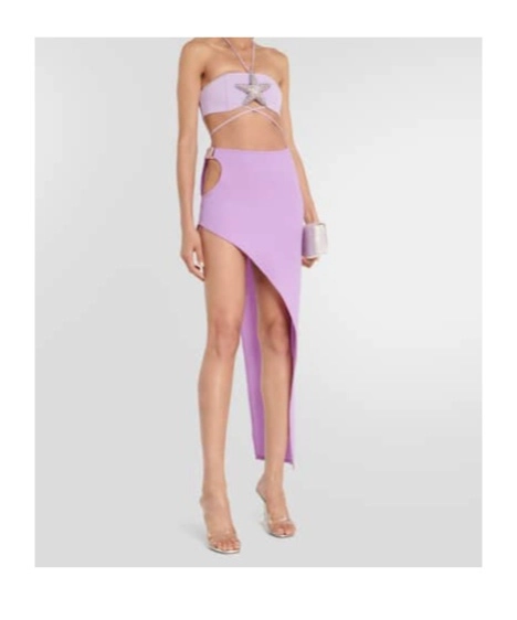 David Koma Asymmetrical Wool Maxi Skirt