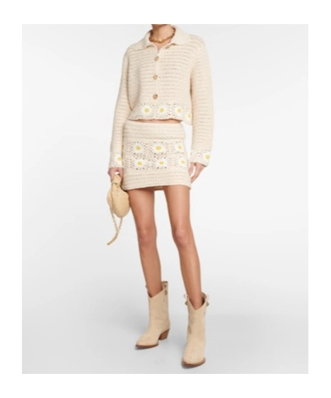 Alanui Daisy Crocheted Miniskirt
