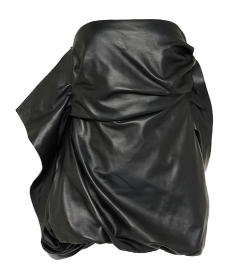 Attico Strapless Leather Minidress