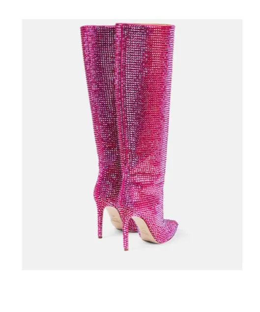 Paris Texas Holly Embellished Knee-high Boots