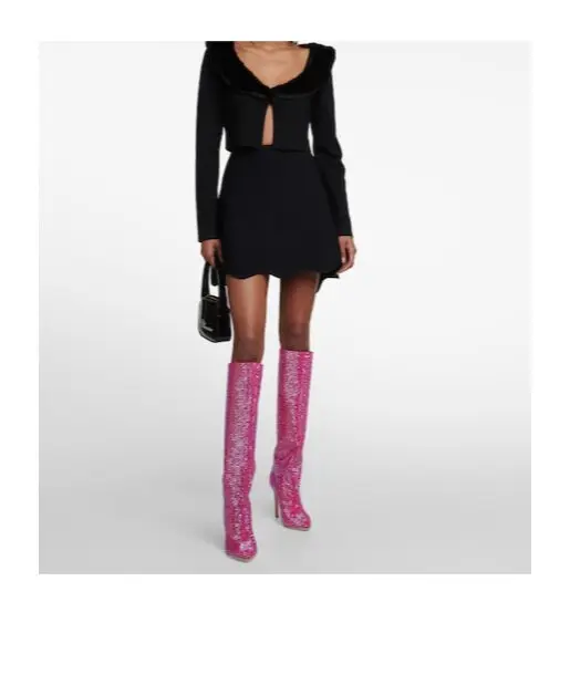 Paris Texas Holly Embellished Knee-high Boots