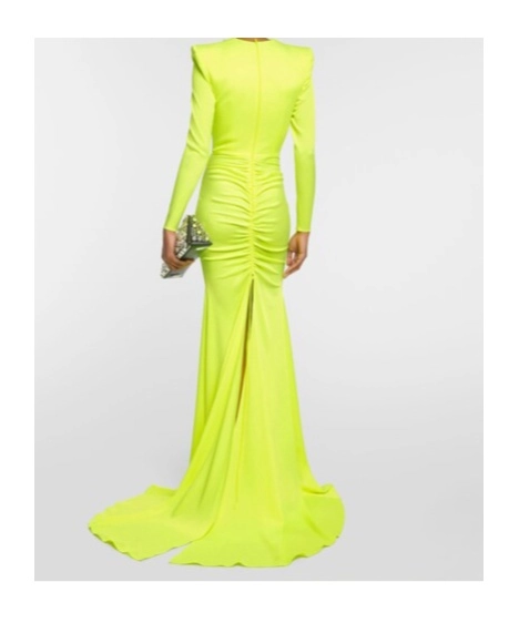 Alex Perry Ruched Satin Gown
