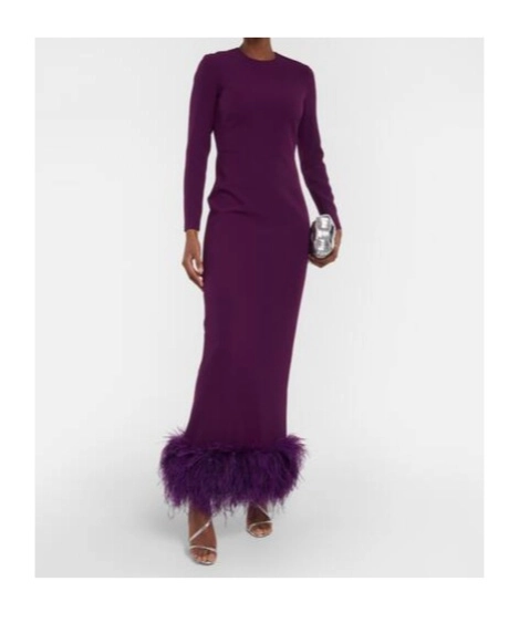 SAFIYAA LONDON Paignita Embellished Crêpe Gown