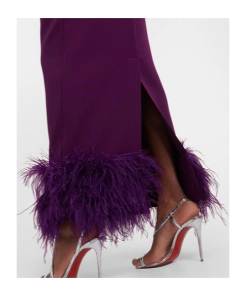 SAFIYAA LONDON Paignita Embellished Crêpe Gown
