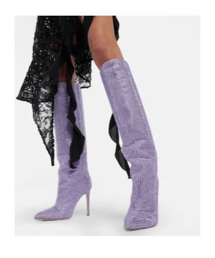 Paris Texas Holly Embellished Knee-high Stiletto Boots