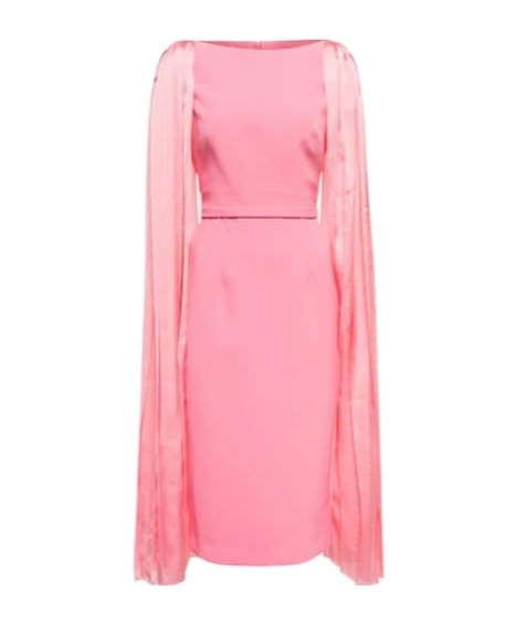SAFIYAA LONDON Essiah Crepe And Satin Midi Dress