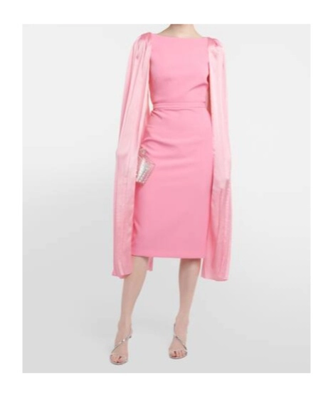 SAFIYAA LONDON Essiah Crepe And Satin Midi Dress