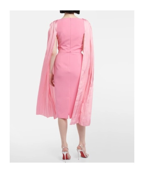 SAFIYAA LONDON Essiah Crepe And Satin Midi Dress