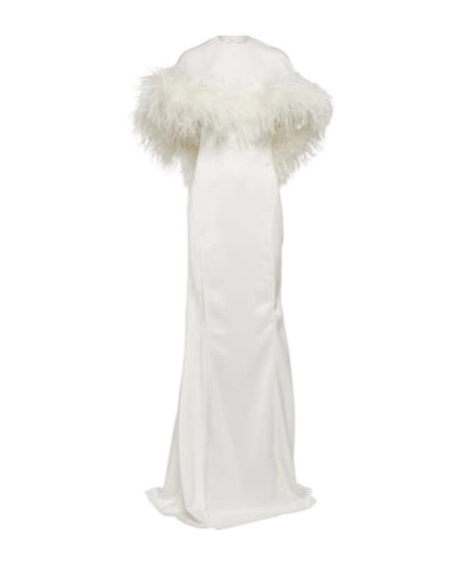 Attico Feather-trimmed Gown