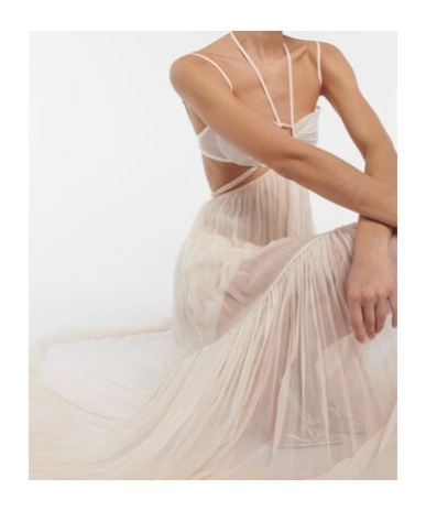 NENSI DOJAKA Bridal Silk Chiffon Gown