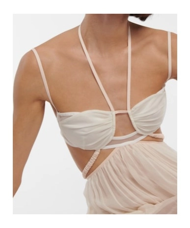 NENSI DOJAKA Bridal Silk Chiffon Gown