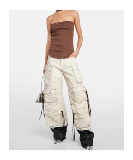 Attico Denim Cargo Pants